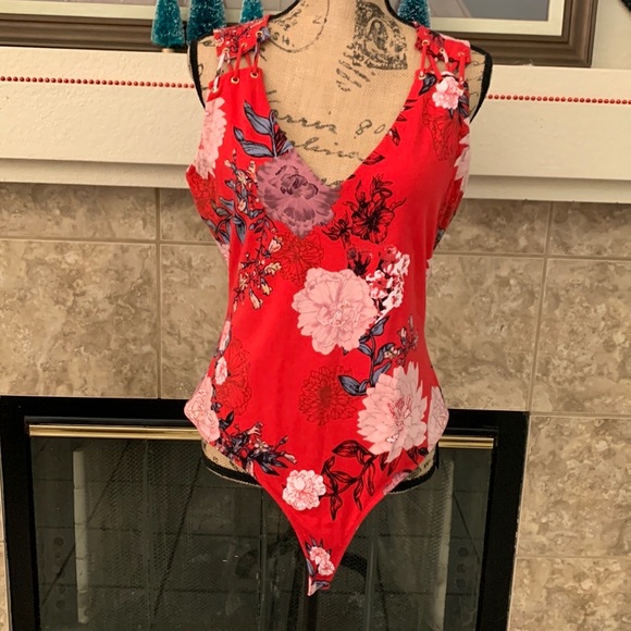 Guess | Tops | Guess Floral Tank Bodysuit | Poshmark